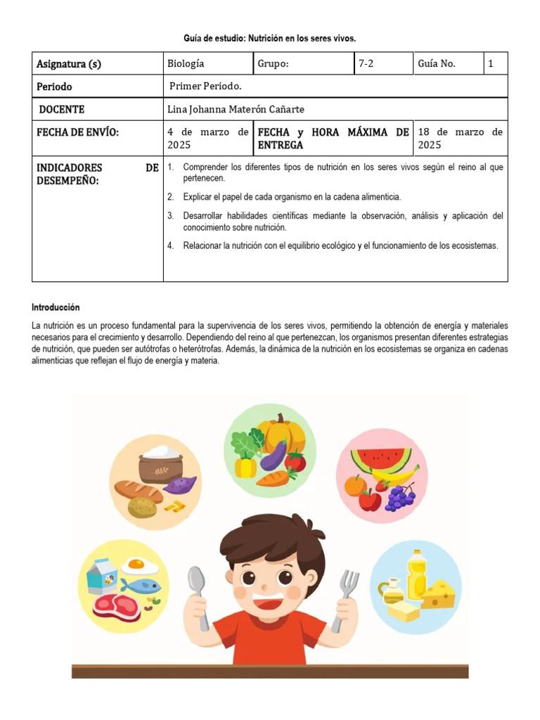 Gu-A de Estudio - Nutrici-N | PDF | Nutrición | Dieta y nutrición