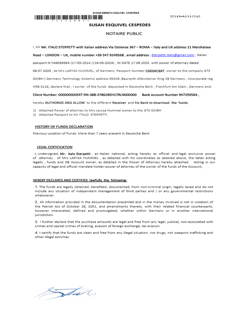 Notary Declaration GTS | PDF | Notary Public | Government