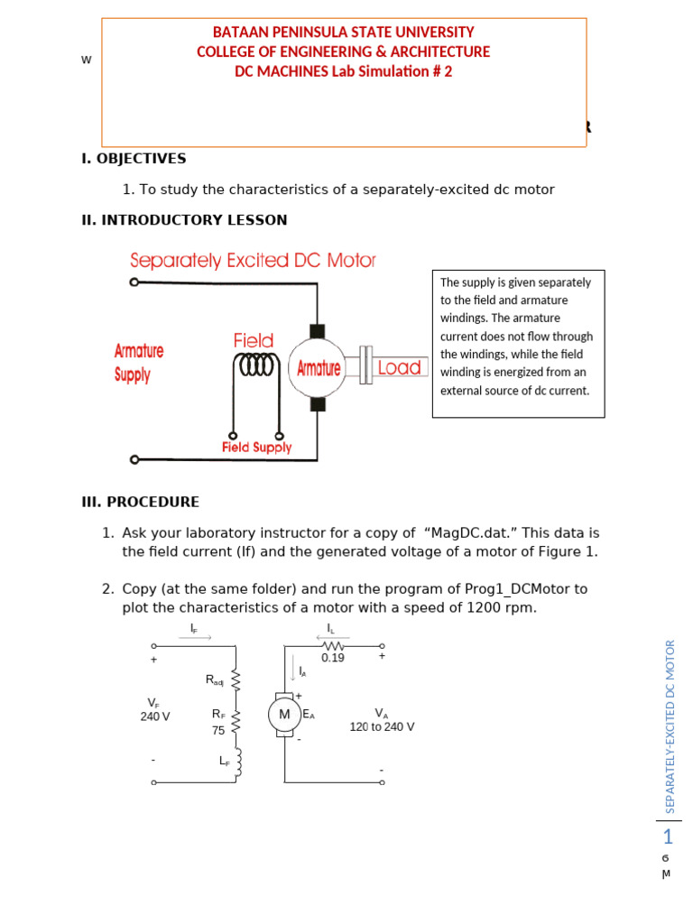 DC Shunt Separately Excited Motor | PDF