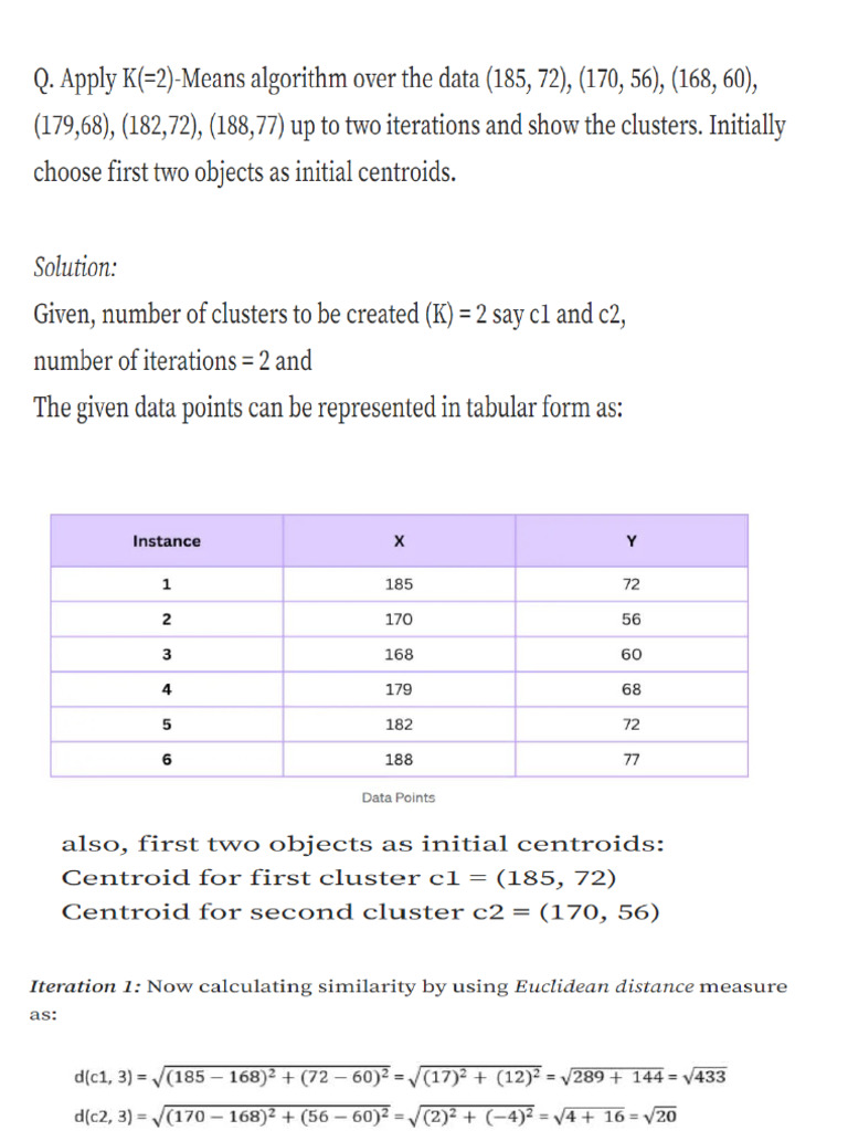 K-Means Clustering Numerical | PDF