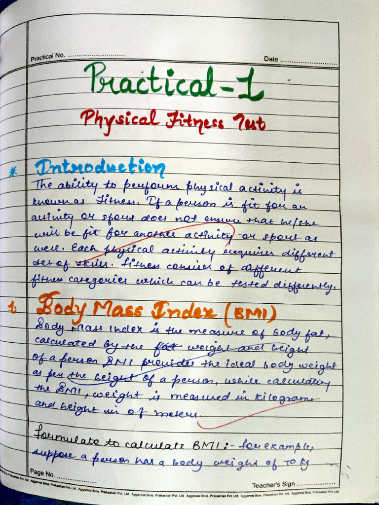 Physical Education Practical File 12th | PDF