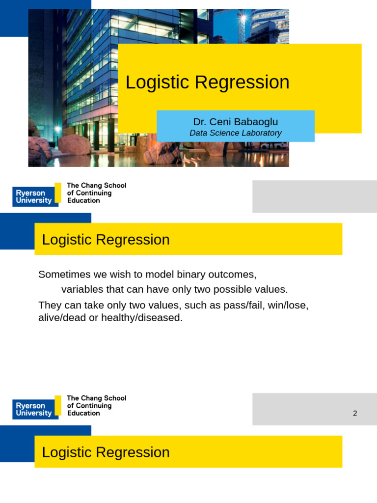 CMTH642 - Module 8.1 - Logistic Regression | PDF