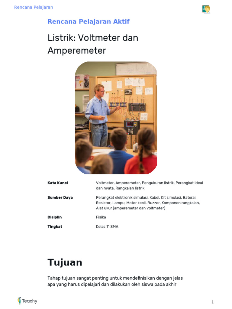 Listrik - Voltmeter Dan Amperemeter | PDF
