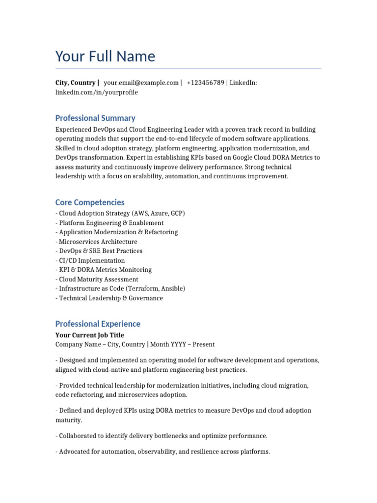 ATS Compliant CV DevOps Cloud Engineer | PDF | Cloud Computing | Information Technology