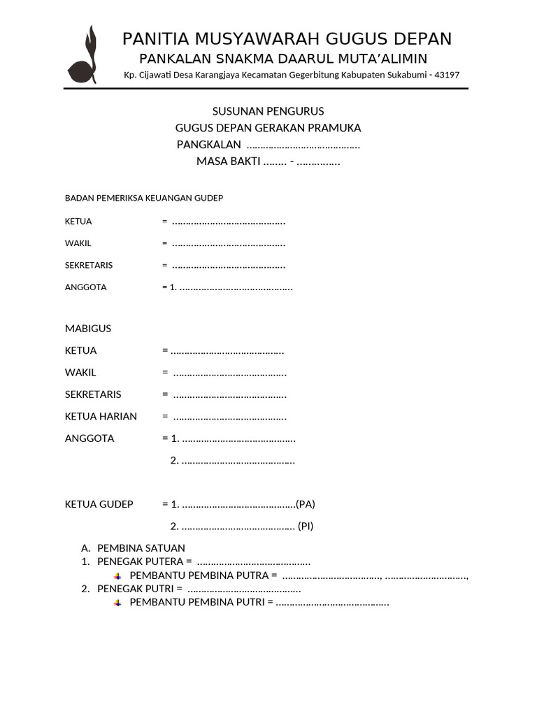 SK DAN ADM GUDEP | PDF