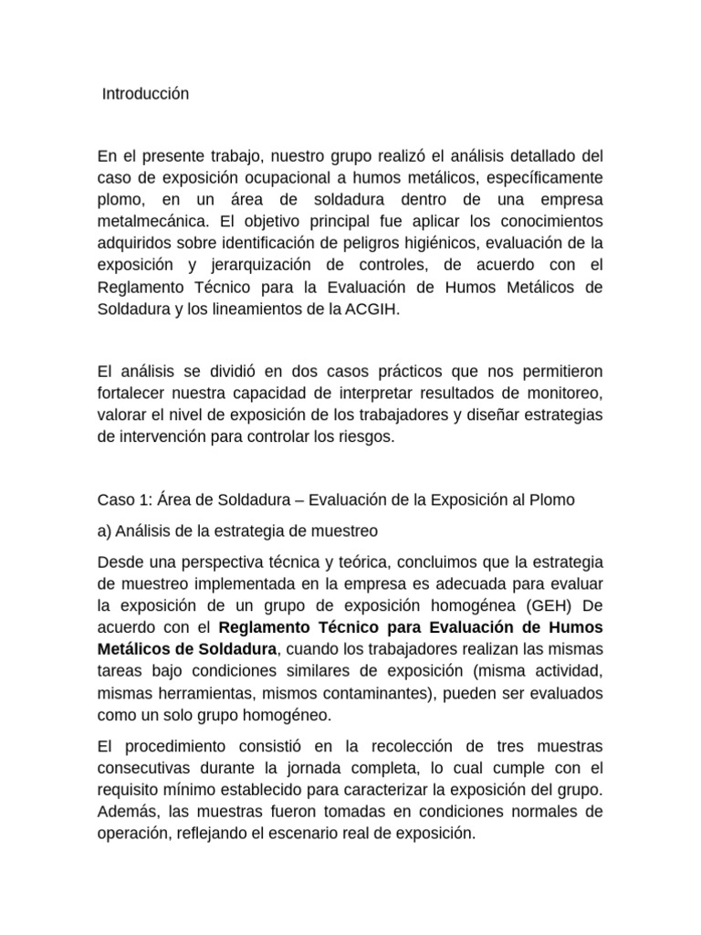 Borrador de Casos 1 y 2 Esp SST | PDF | Soldadura | Construcción
