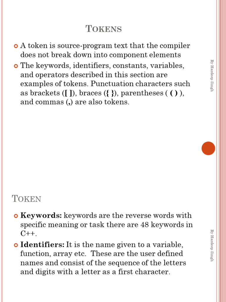 Tokens | PDF | Control Flow | Bracket