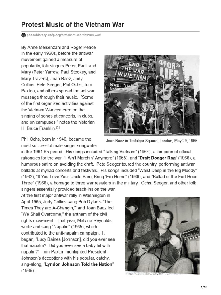 peacehistory-usfp.org-Protest Music of the Vietnam War | PDF