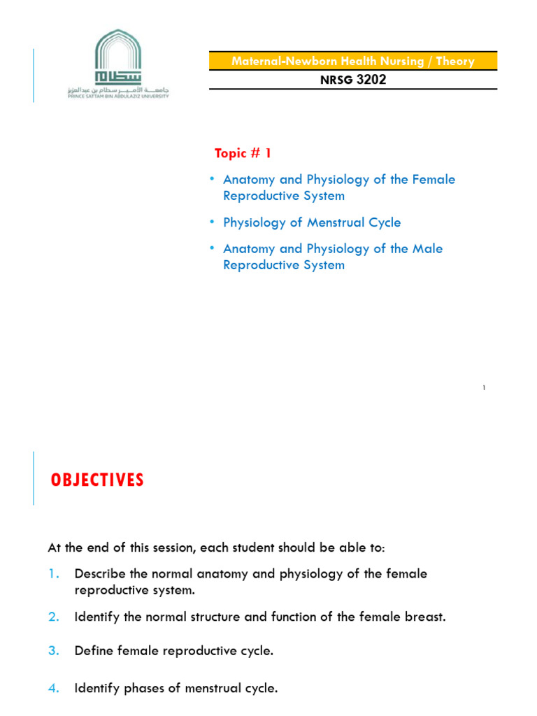 1 Reproductive Systems Anatomy and Physiology, Menstrual Cycle | PDF | Menstrual Cycle ...