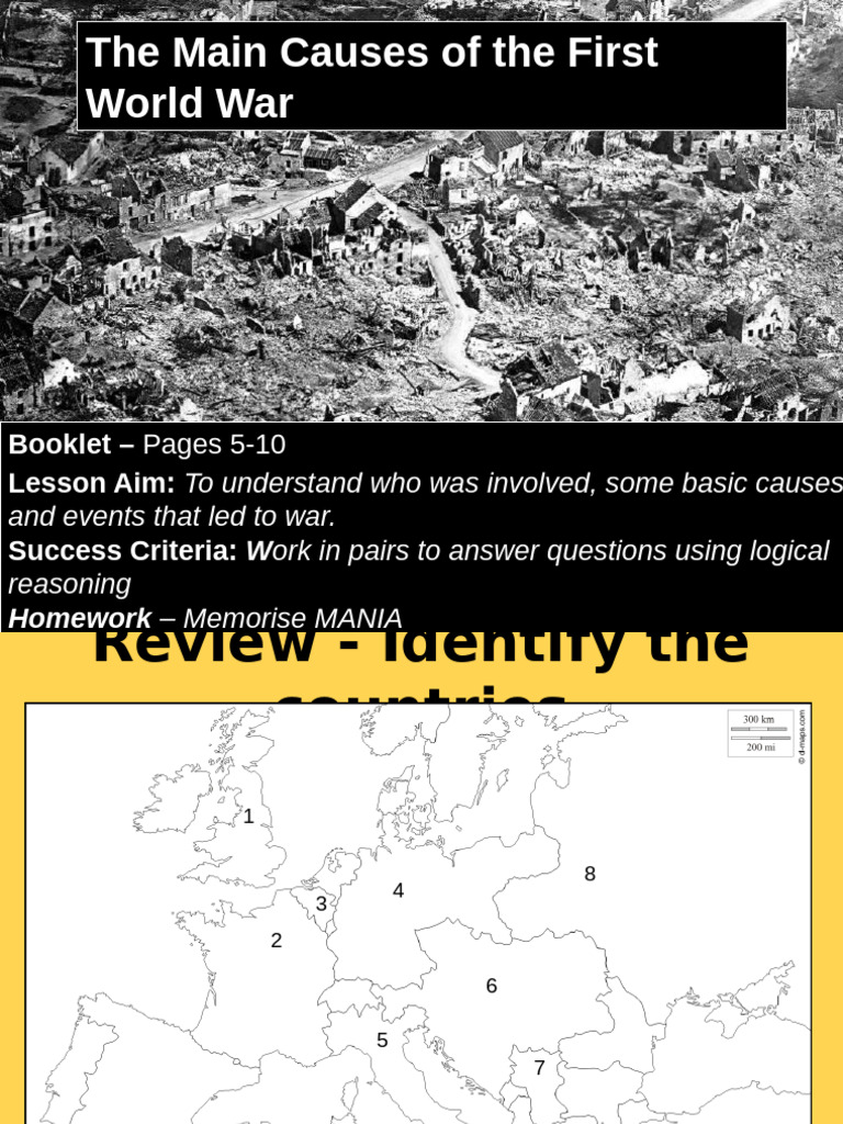 Lesson 2 - Causes of WW1 (MANIA) 2025 - Copy | PDF | German Empire ...