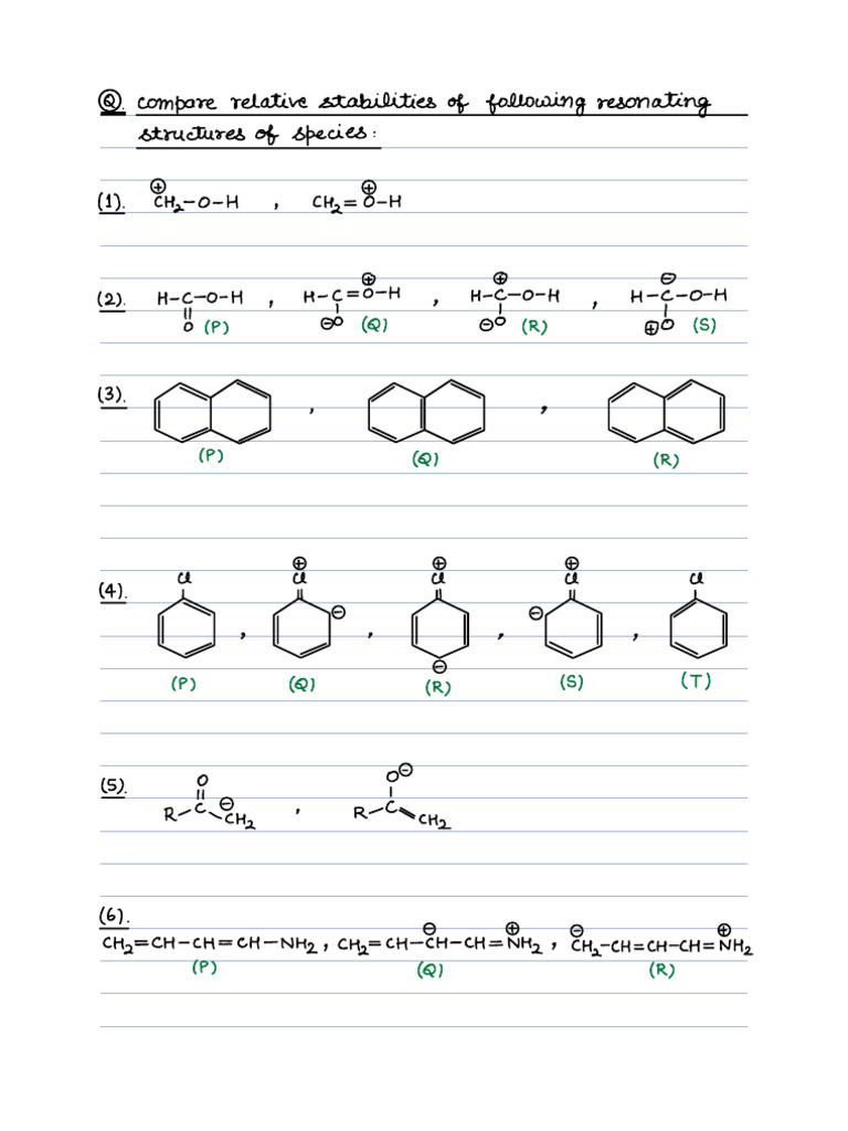 Relative Stability Comparison of Resonating Structures 2 | PDF
