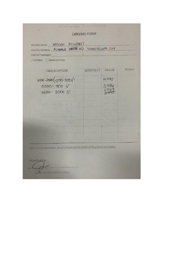 Wilcon Quotation For Tools | PDF