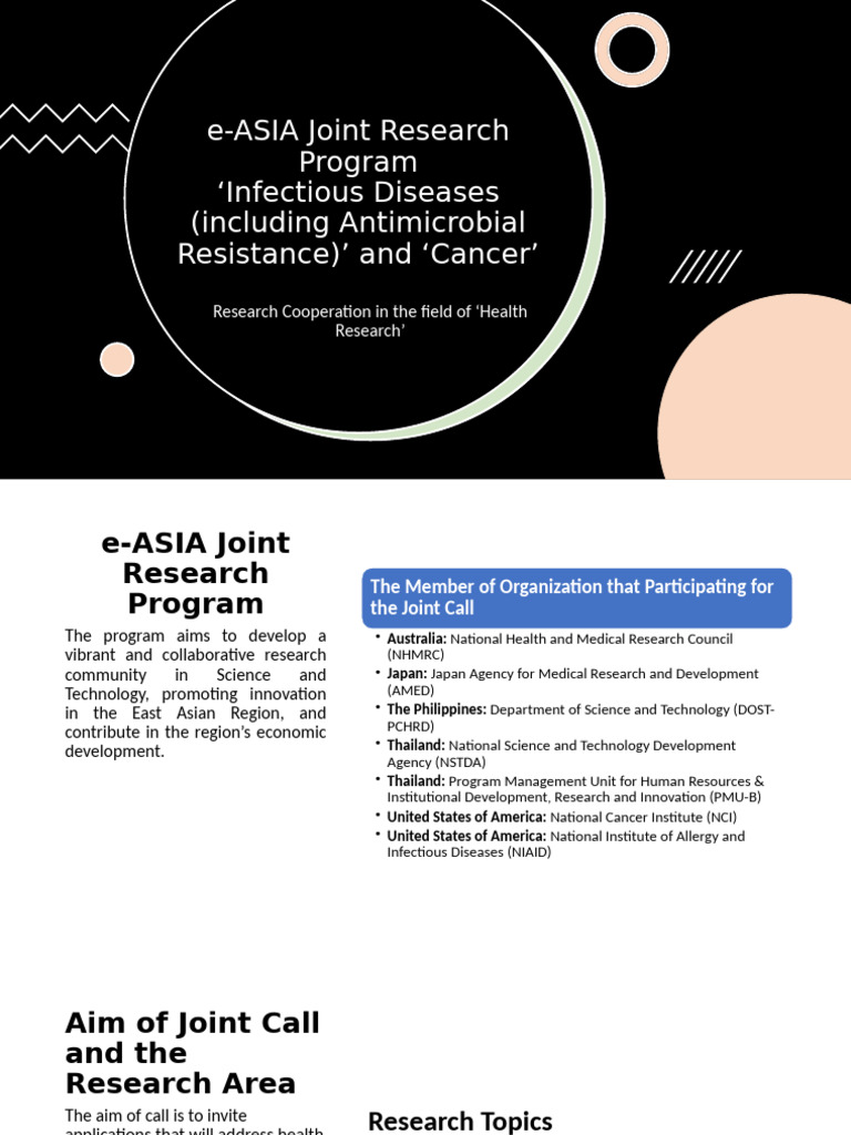 e-ASIA Joint Research Program | PDF | Epidemiology | Preventive Healthcare