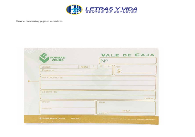 Vale de Caja | PDF