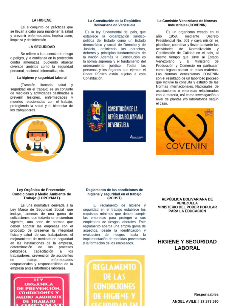 Triptico Medicatura | PDF | Seguridad y salud ocupacional | Valores