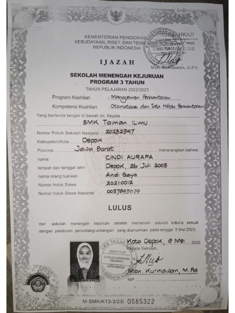 Dokumen20250304 - 065638 Ijazah - Compressed | PDF