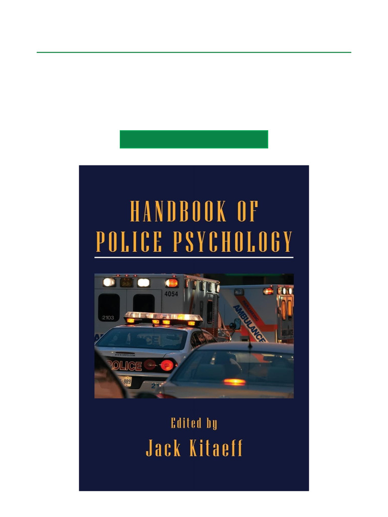 Handbook of Police Psychology Overview | PDF | Psychology | Psychiatry
