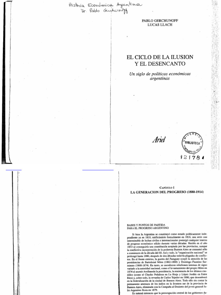Gerchunoff Pablo - Llach Lucas - EL Ciclo de La Ilusion y El Desencanto ...