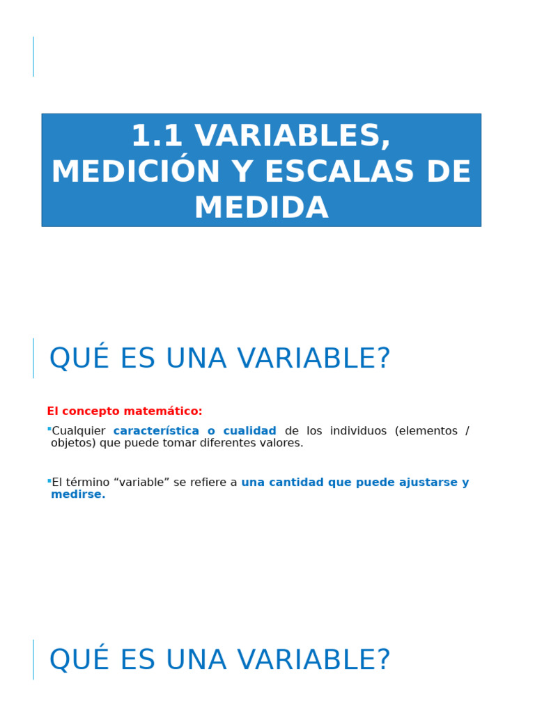 1.5. Tipos de Variables y Sus Escalas de Medida | PDF | Nivel de medida ...