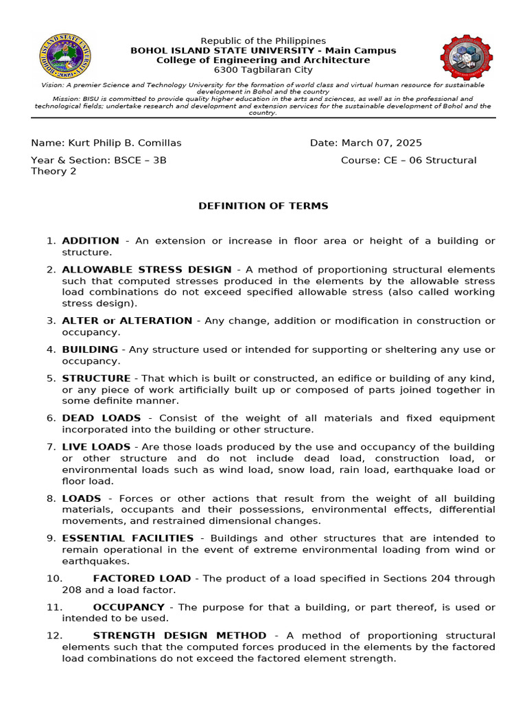 Struct Definition of Terms | PDF | Concrete | Construction Aggregate