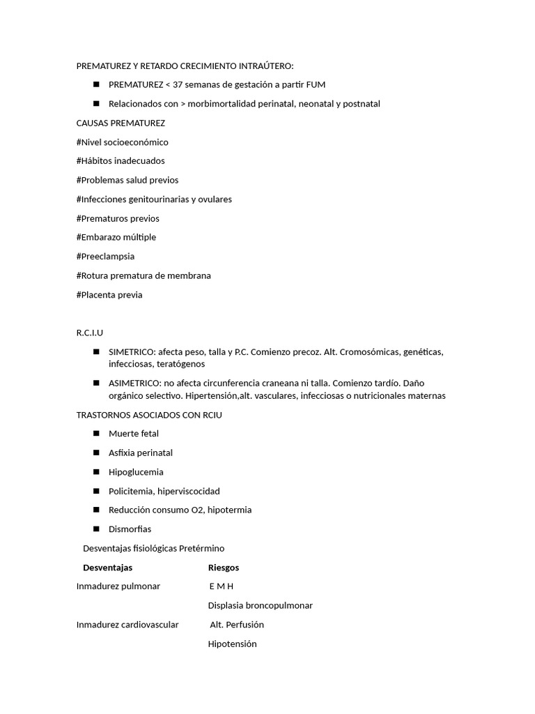 Guardado Con Autorrecuperación de Documento1 | PDF | Parto prematuro | Especialidades Medicas
