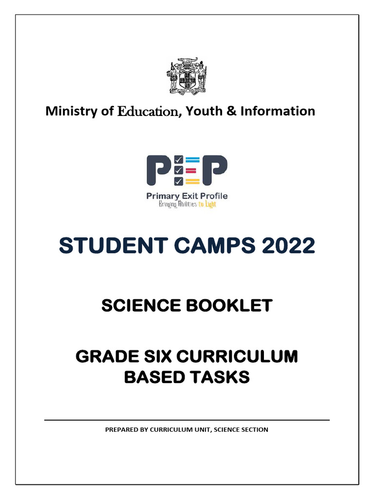 Student Camps 2022 Grade 6 Science Curriculum Based Test Booklet | PDF ...