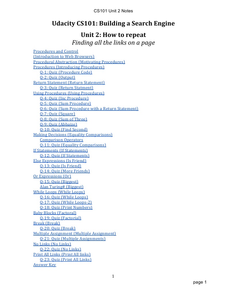 CS 101 Unit 2 Notes-Updated | PDF | Control Flow | Alan Turing