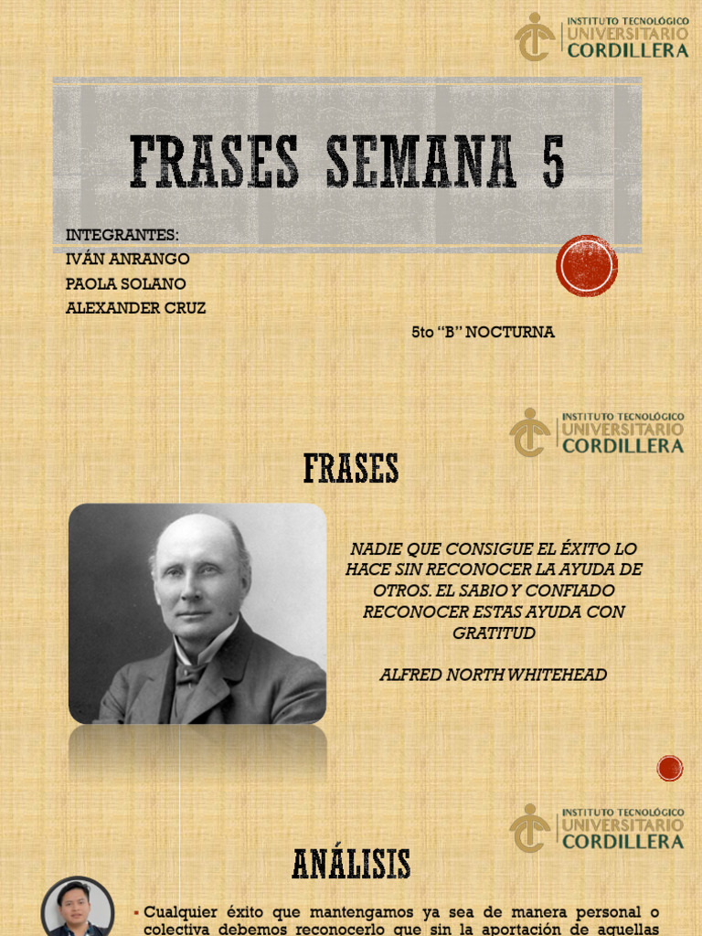 Frases - Semana5 - 5B - Nocturna 1 | PDF