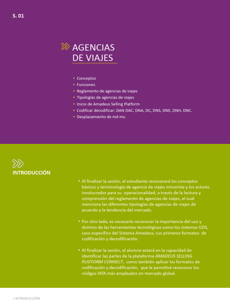S01 Presentacion | PDF | Turismo | Agencia de viajes
