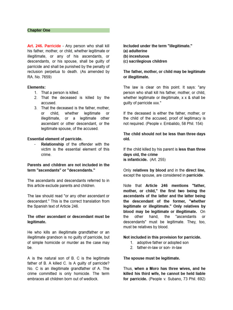 Crimlaw Title 8 Notes | PDF | Murder | Intention (Criminal Law)