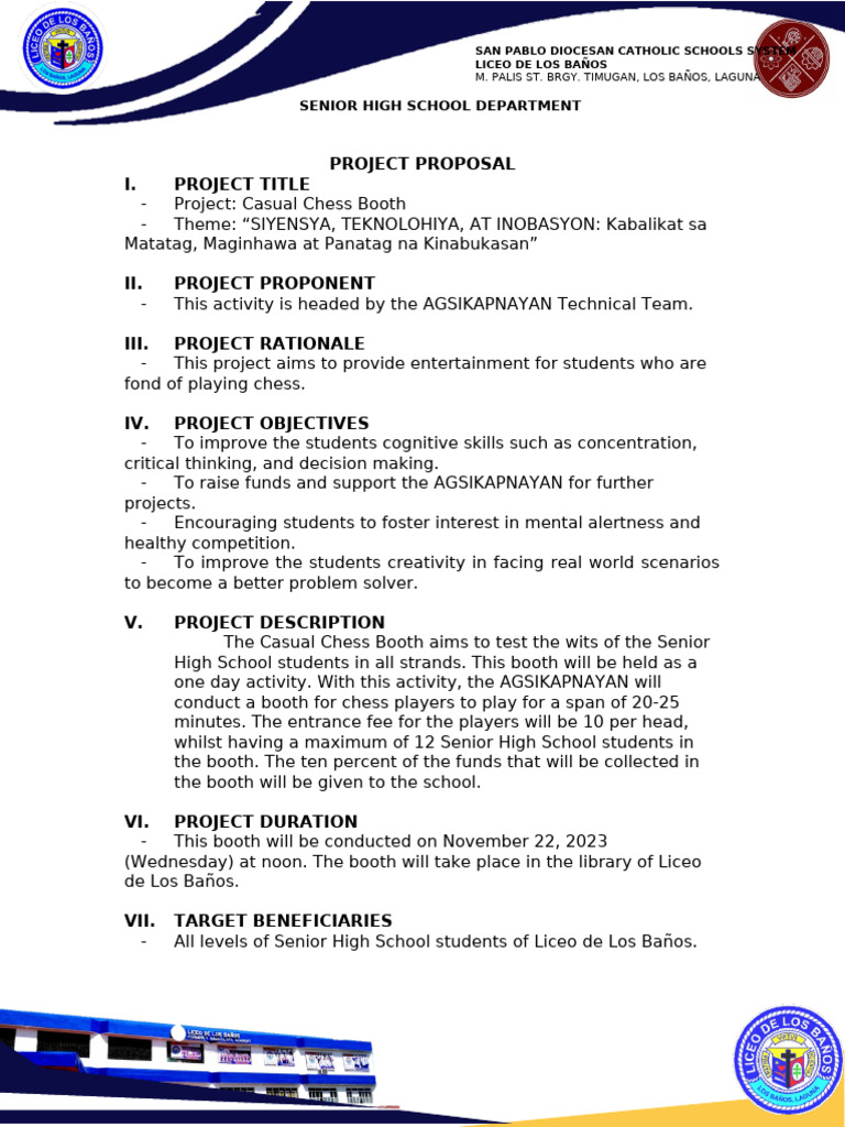 Agsi Casual Chess Booth Proposal | PDF | Psychology | Neuroscience