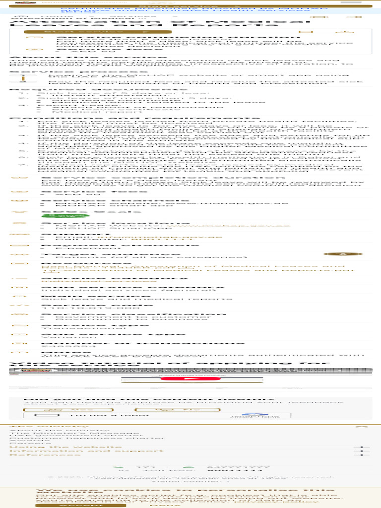 MOHAP Sick Leave Attestation Process | PDF | United Arab Emirates ...
