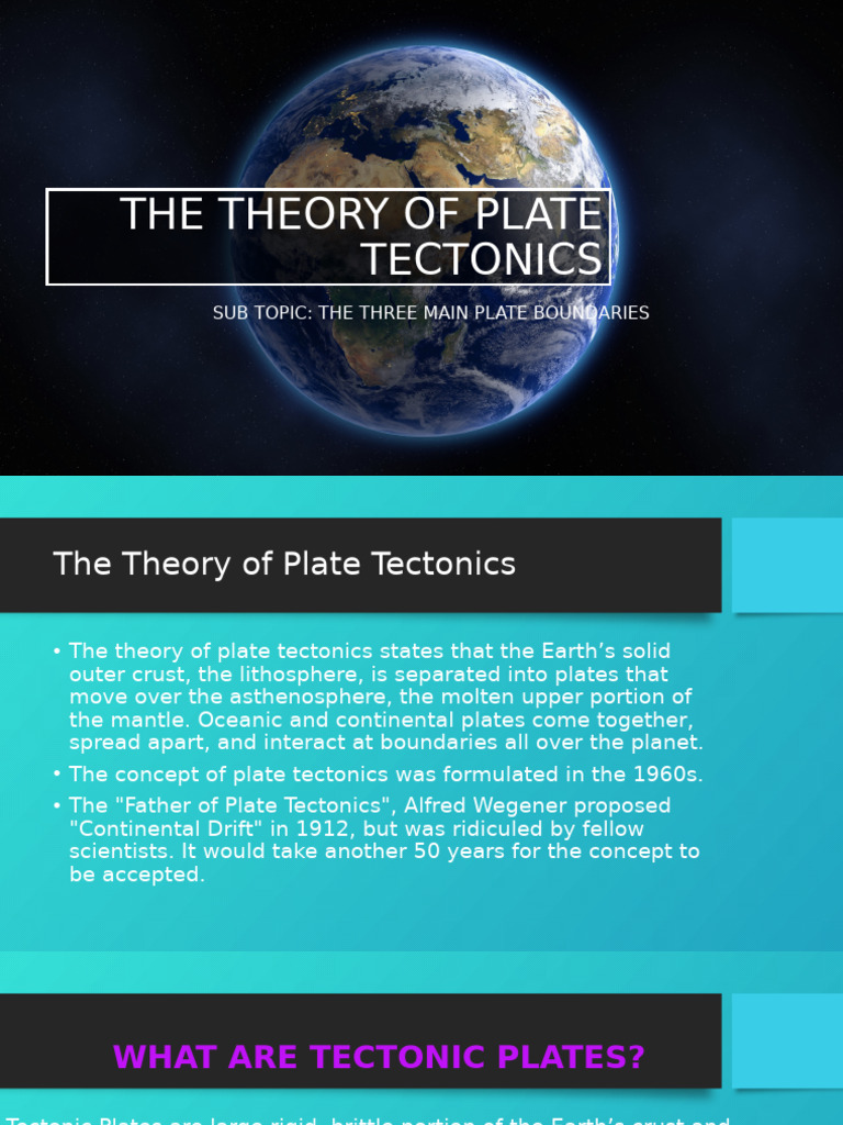 The Theory of Plate Tectonics | PDF | Plate Tectonics | Structure Of ...