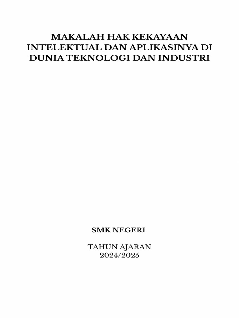 Makalah Hak Kekayaan Intelektual (Hki) - 20250430 - 081456 - 0000 | PDF