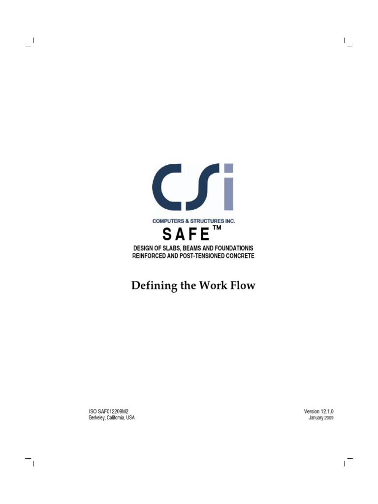 SAFE Software Workflow Guide | PDF | Button (Computing) | Prestressed ...