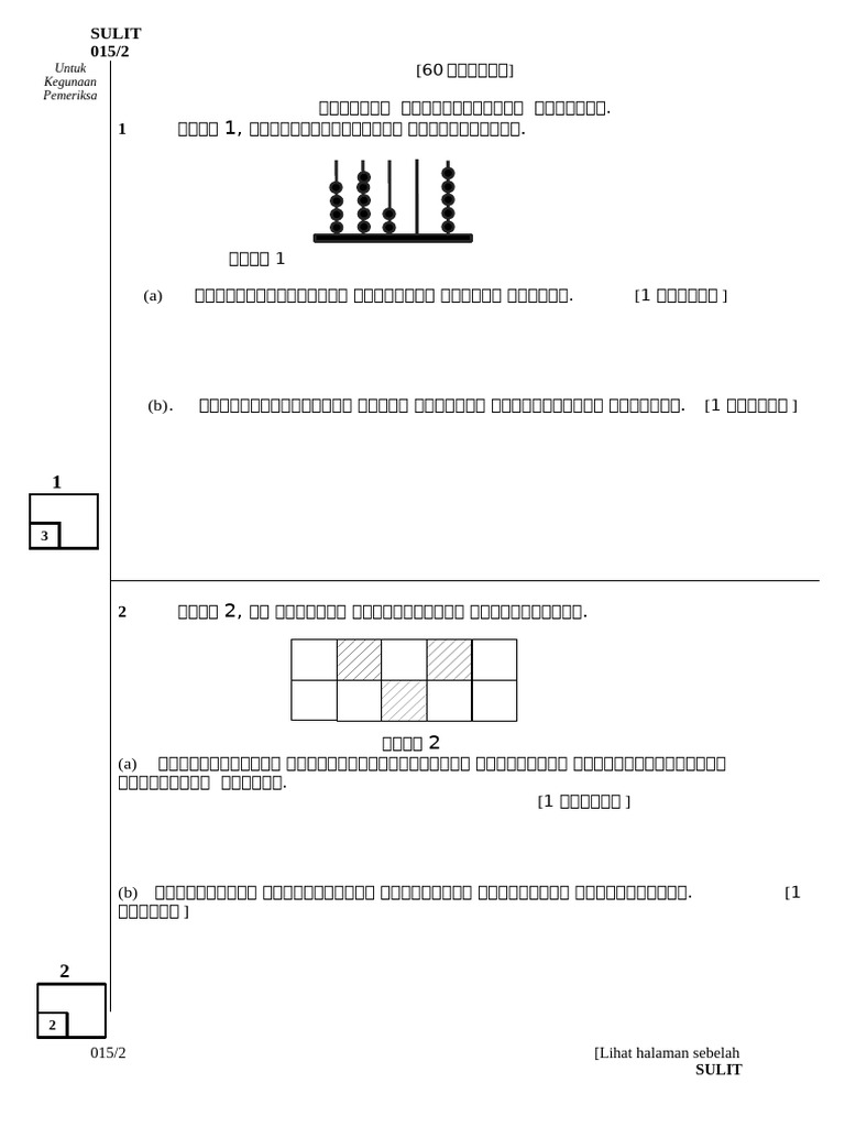 PAT MT 4 Kertas 2 Ver Tamil Set 1 | PDF