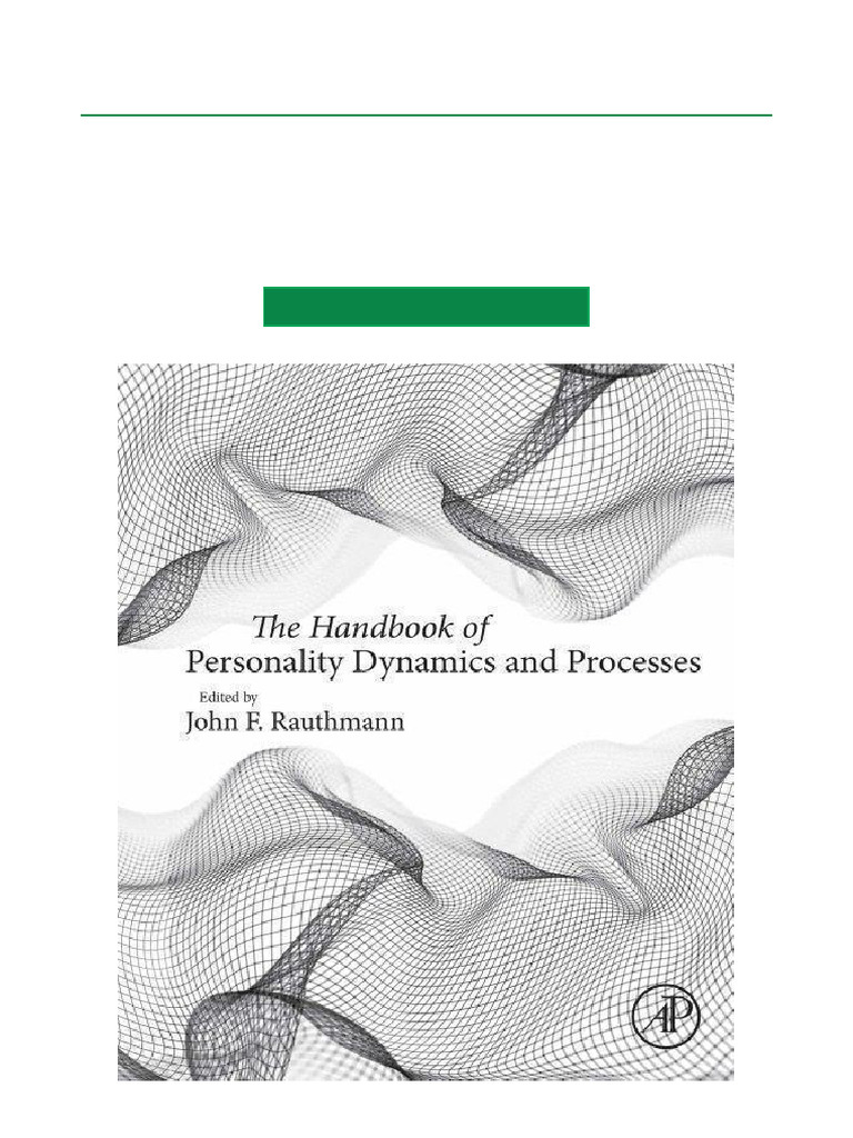 Handbook of Personality Dynamics | PDF | Theory | Emotions