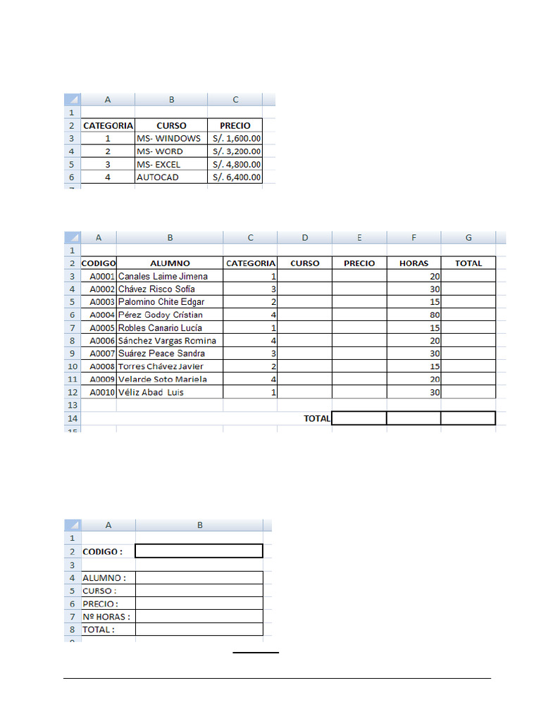 Ejpractico 9 Excel | PDF | Microsoft Excel | Informática