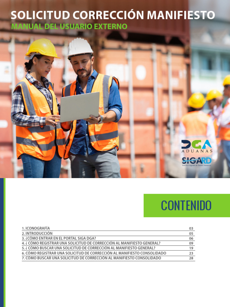 Guía para Solicitar Correcciones en Manifiestos | PDF | Ventana ...