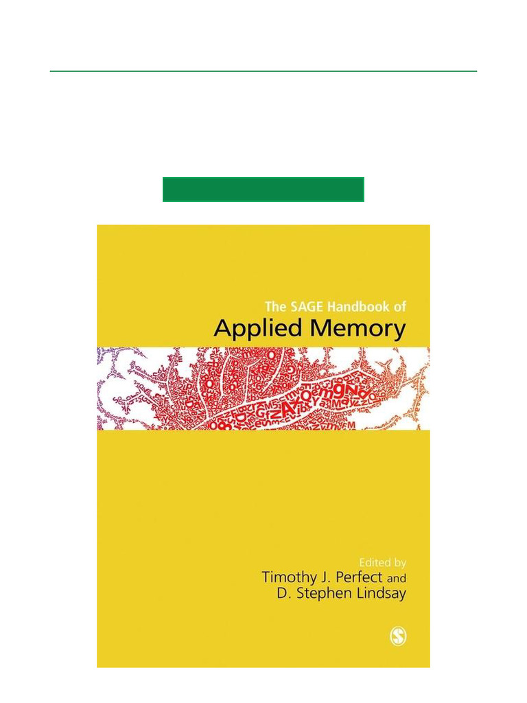 The SAGE Handbook of Applied Memory, 1st Edition DOCX PDF Download ...