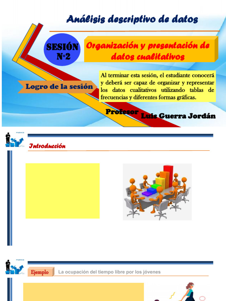 Sesion 2 Organizacion y Presentacion de Datos Cualitativos 15 de Abril 2025 | PDF | Porcentaje ...