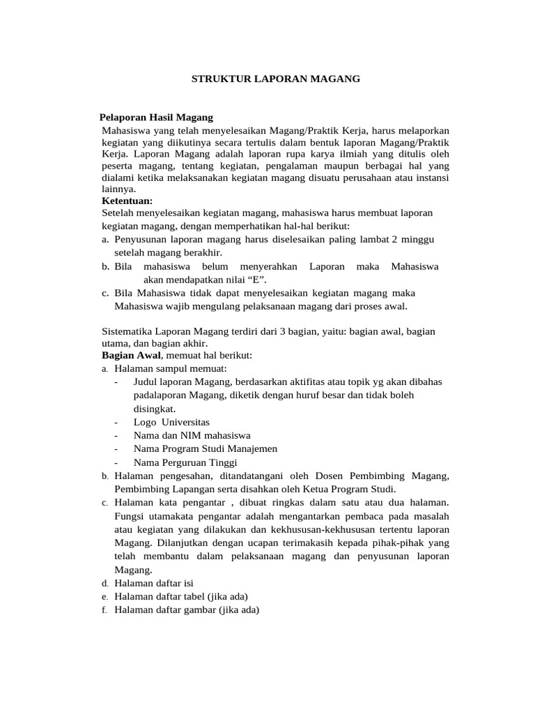 Laporan Kegiatan Magang | PDF