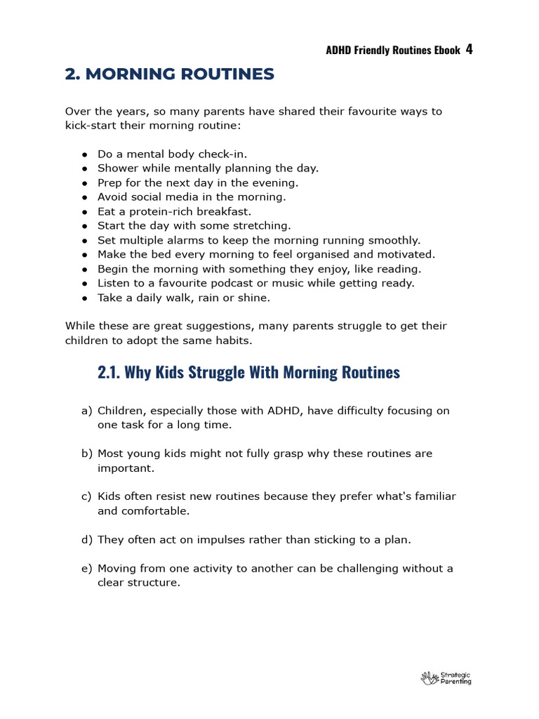 Morning Routines-Undr5 | PDF