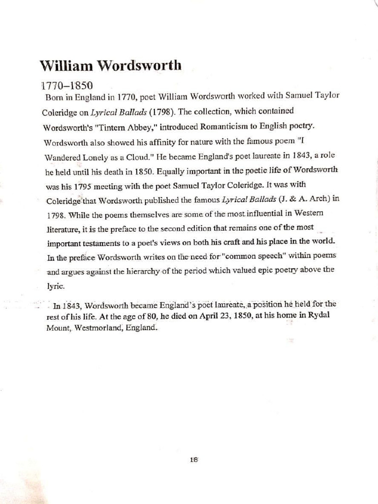 william wordsworth | PDF