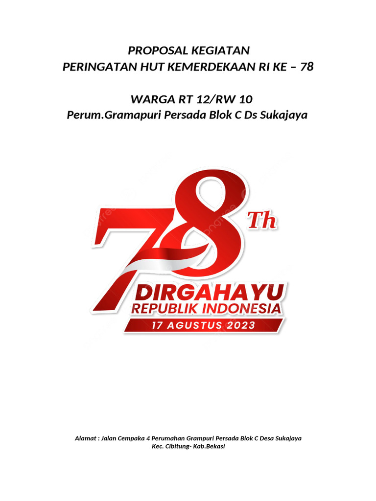 Proposal 17 Agustus 2023 | PDF