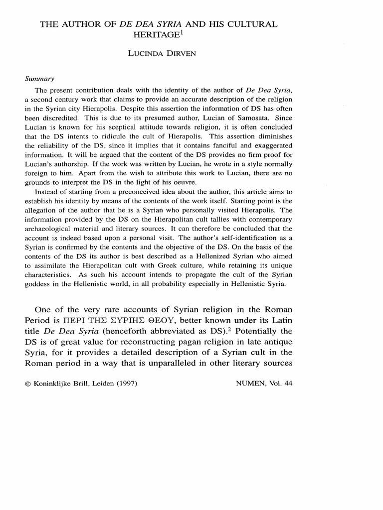 The_Author_of_De_Dea_Syria_and_his_Cultu | PDF