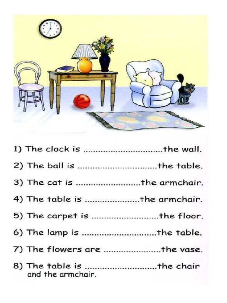 Actvidades Preposiciones En Inglés Pdf