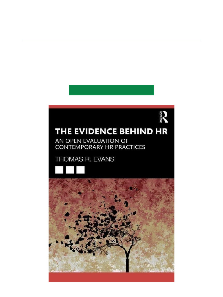 The Evidence Behind HR An Open Evaluation of Contemporary HR Practices ...
