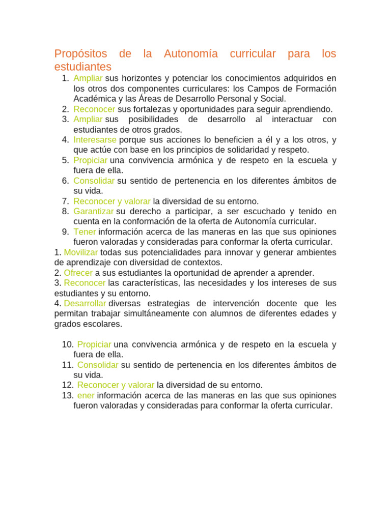 Portada para Autonomía Curricular | PDF