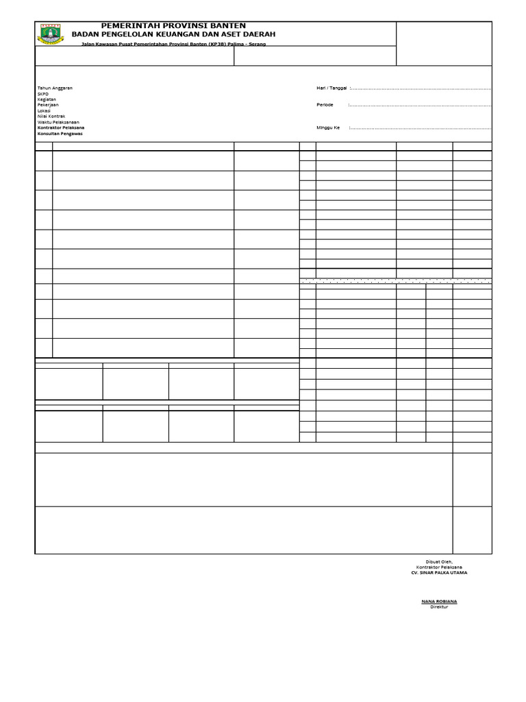 Lap Harian BPKAD | PDF